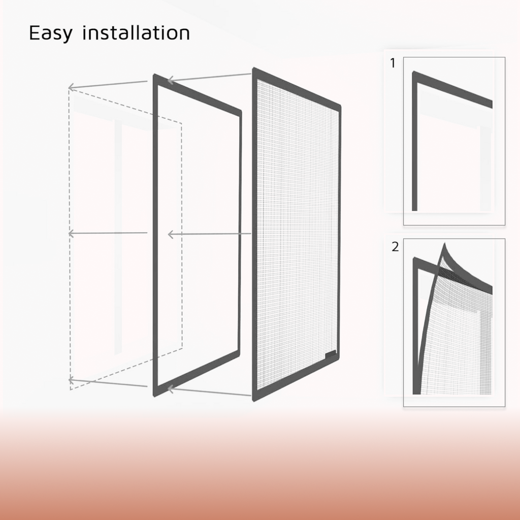 Polyester Window Mosquito Net Stitched and Pre-stitched with Brown ...