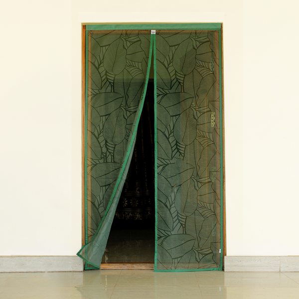 Magnetic Door Mosquito Net- Forest Green Design – TurtleGrip