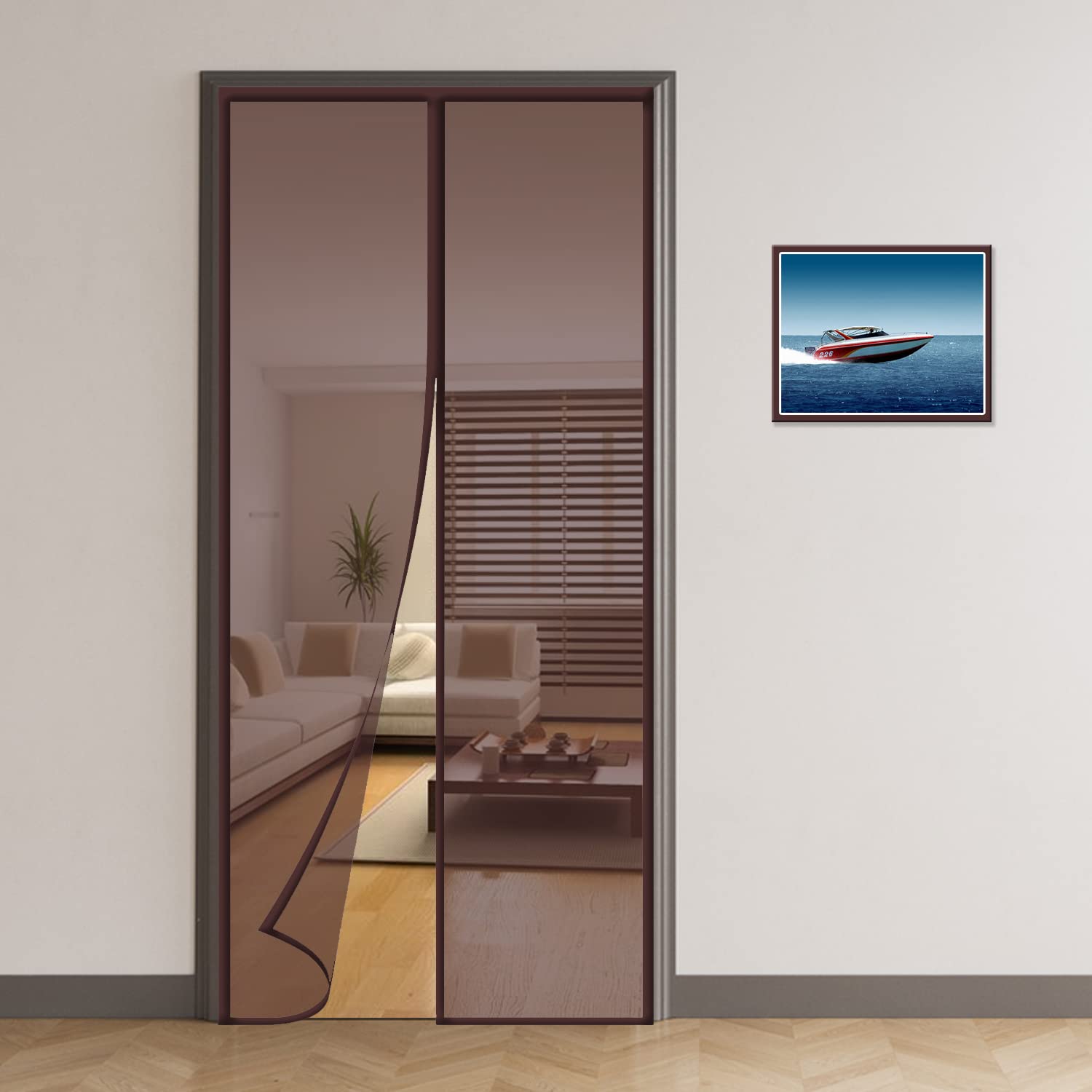 Turtlegrip Polyester Door Mosquito Net Brown – TurtleGrip